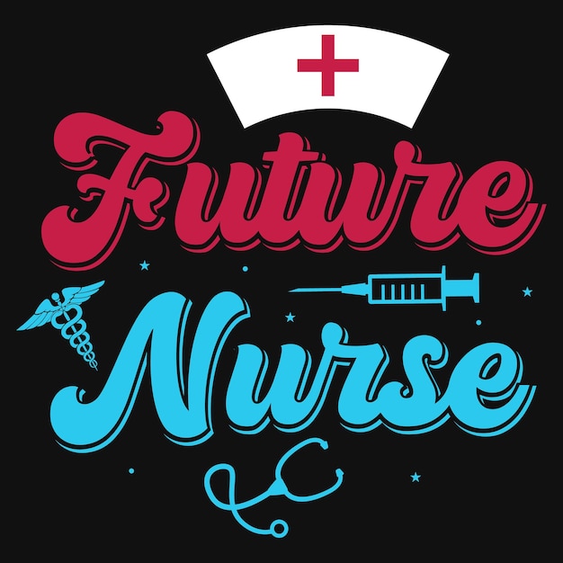 Vibrant Lettering and Medical Symbols for Future Nurse | Jiffy Designs