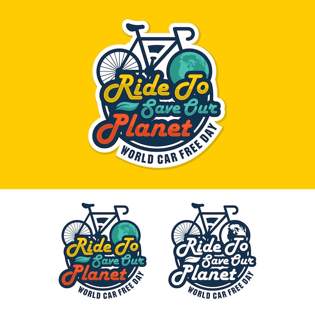 Vibrant Cycling Emblem Celebrating the Planet | Jiffy Designs