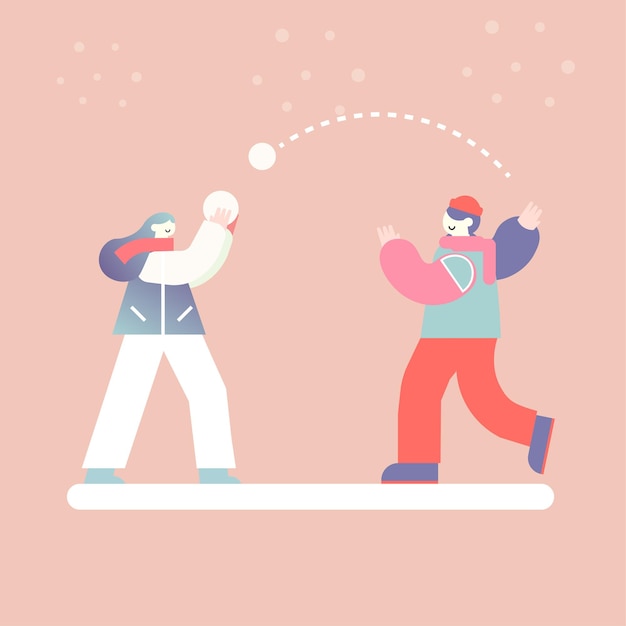 Playful Winter Figures Dancing in the Snow | Jiffy Designs