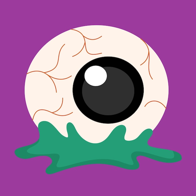 Whimsical Eyeball Floating in a Surreal Landscape | Jiffy Designs