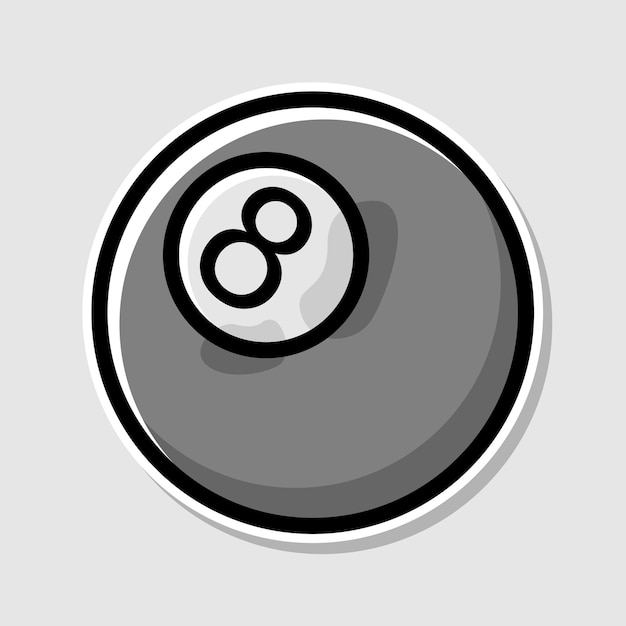 Sleek and Stylish 8-Ball Pool Icon | Jiffy Designs