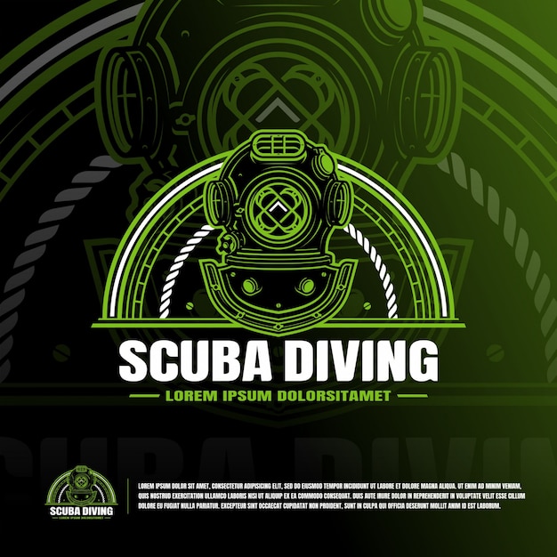 Captivating Underwater Adventure: Scuba Diving Emblem | Jiffy Designs