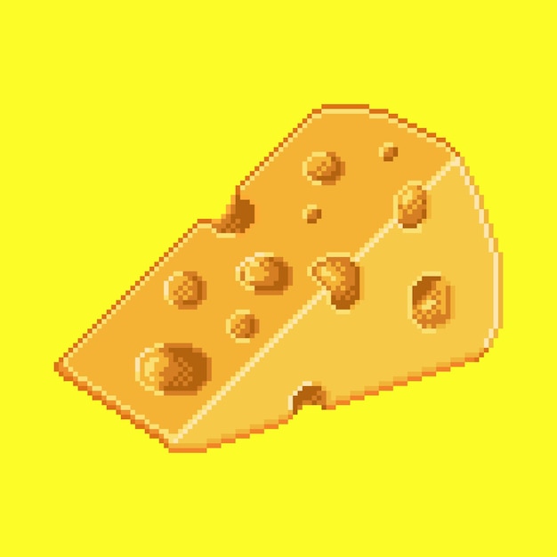Delightful Pixelated Cheese Wedge with Enticing Holes | Jiffy Designs