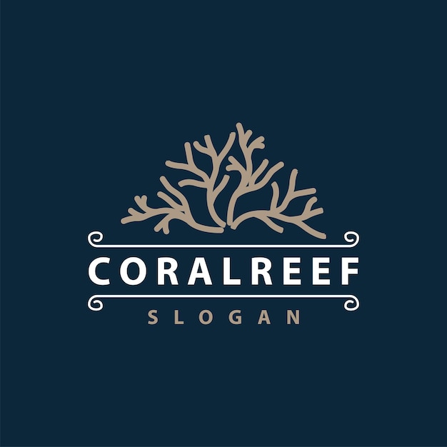 Elegant Coral Reef Emblem with Captivating Swirls | Jiffy Designs