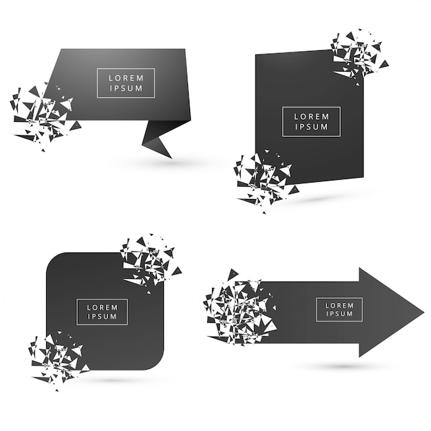 Geometric Floral Shapes Collection with Directional Placards | Jiffy ...
