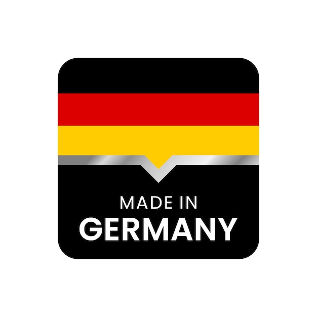 Vibrant German Flag Emblem with 'Made in Germany' Text | Jiffy Designs