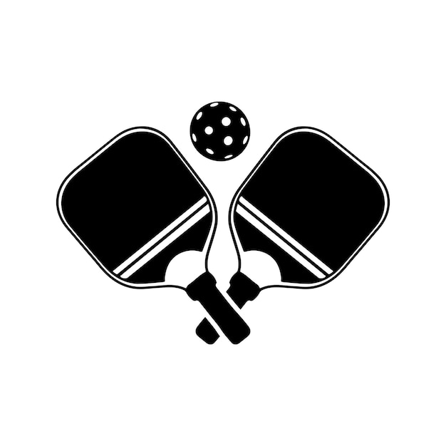 Vibrant Ping Pong Paddles and Ball in Striking Silhouette | Jiffy Designs
