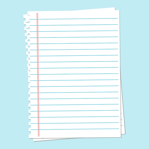 Lined Paper with Faint Red Margins on Teal Background | Jiffy Designs