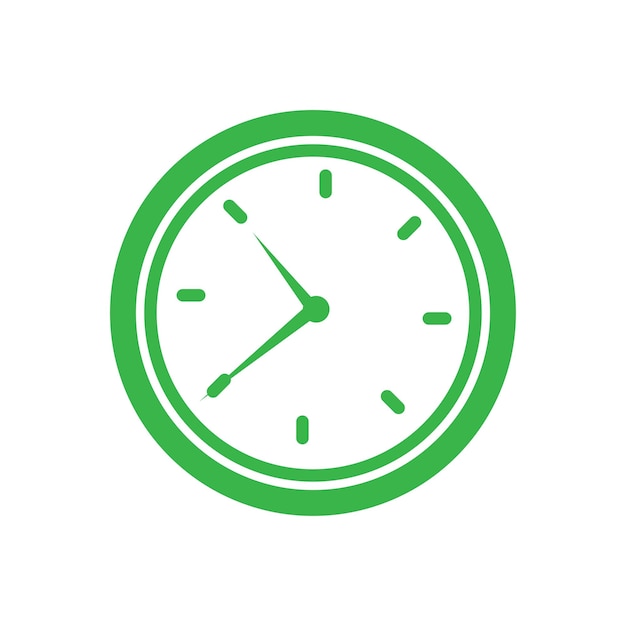 Vibrant Green Clock Face with Minimalist Design | Jiffy Designs