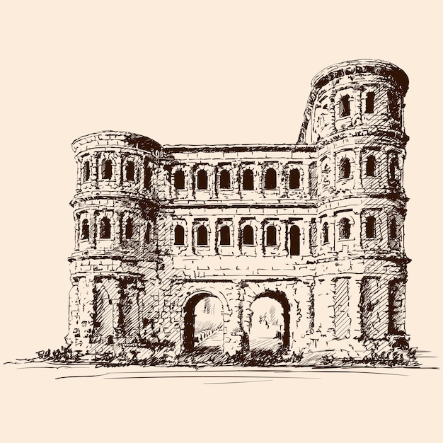 Majestic Ancient Roman Architectural Relic Captured in Intricate Detail ...