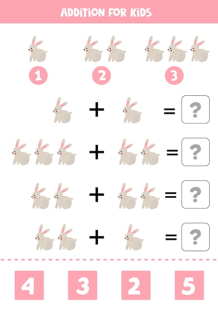 Adorable Bunny Addition: Engaging Math Fun for Kids | Jiffy Designs