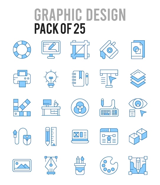 Comprehensive Graphic Design Icon Set with Diverse Elements | Jiffy Designs