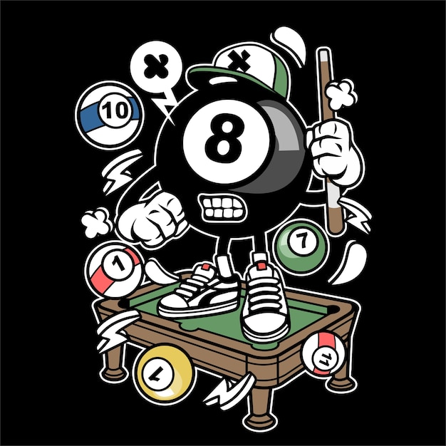 Vibrant Billiards and Pool Balls Illustration with Animated Elements ...