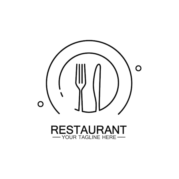 Elegant Dining Experience: Minimalist Restaurant Logo with Utensils ...