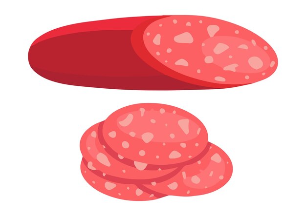 Vibrant Salami Slices with Speckled Texture | Jiffy Designs