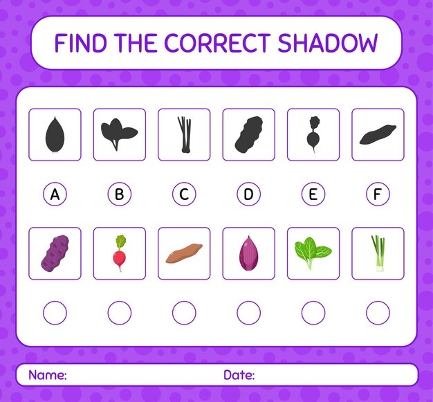 Vibrant Vegetable Silhouettes: Match the Shadows | Jiffy Designs