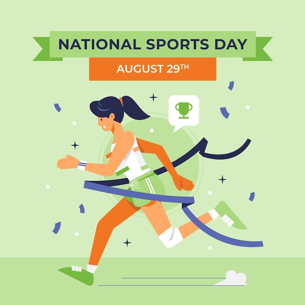 Celebrate National Sports Day with an Energetic Runner | Jiffy Designs