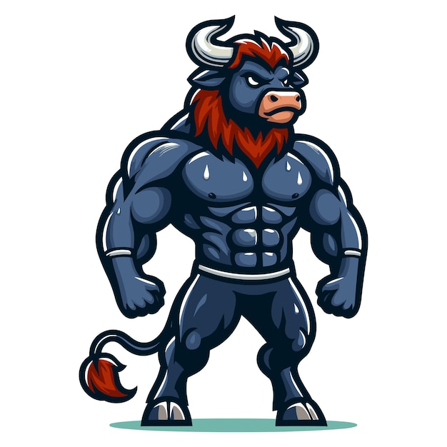 Fierce Minotaur Mascot with Powerful Physique | Jiffy Designs