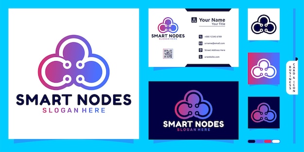 Vibrant Cloud-Inspired Smart Nodes Logo and Branding | Jiffy Designs