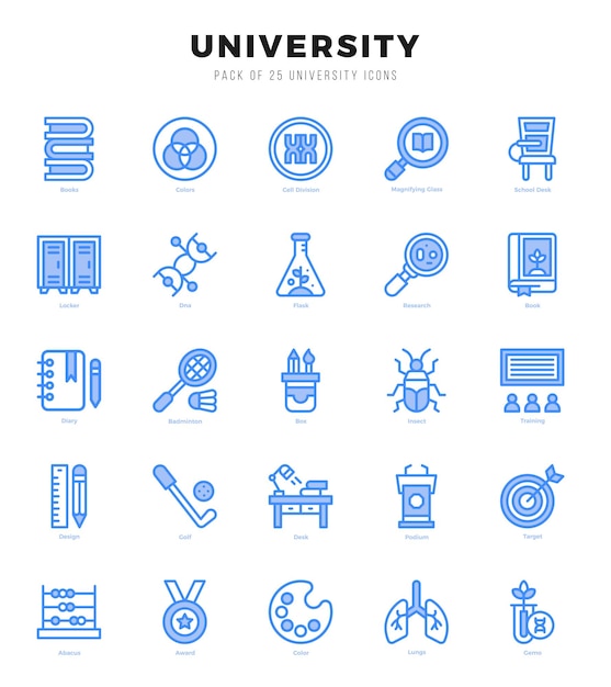 Comprehensive Collection of University-Themed Graphic Icons | Jiffy Designs