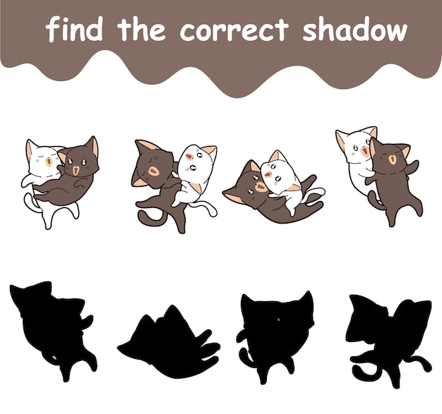 Playful Feline Silhouettes: Matching Cats to Their Shadows | Jiffy Designs