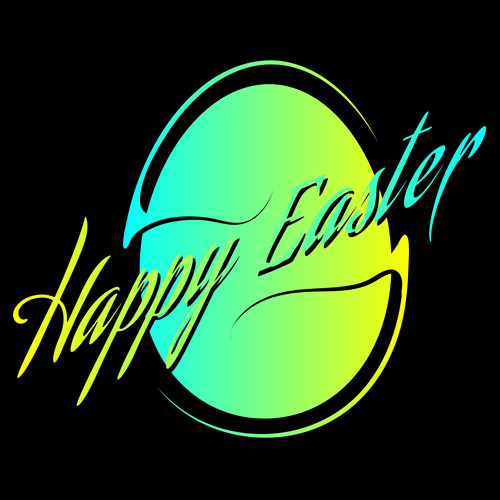 Easter Egg With Text, Vector Illustration | Jiffy Designs