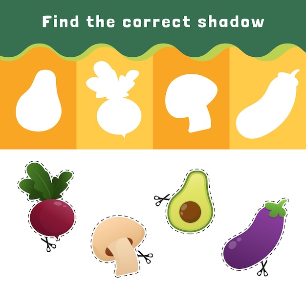 Vibrant Vegetable Shadows: A Fun Matching Game | Jiffy Designs