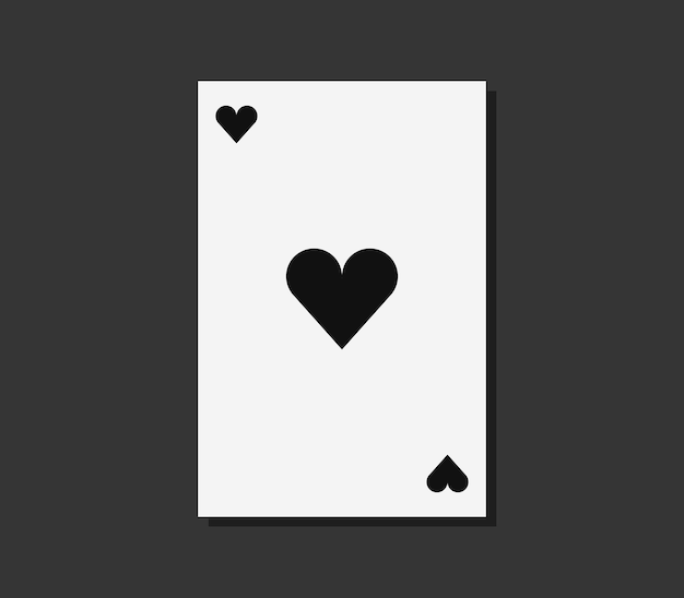Minimalist Heart-Shaped Playing Card Design | Jiffy Designs