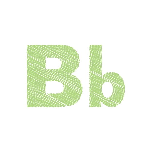 Vibrant Green Textured Letter B Design | Jiffy Designs
