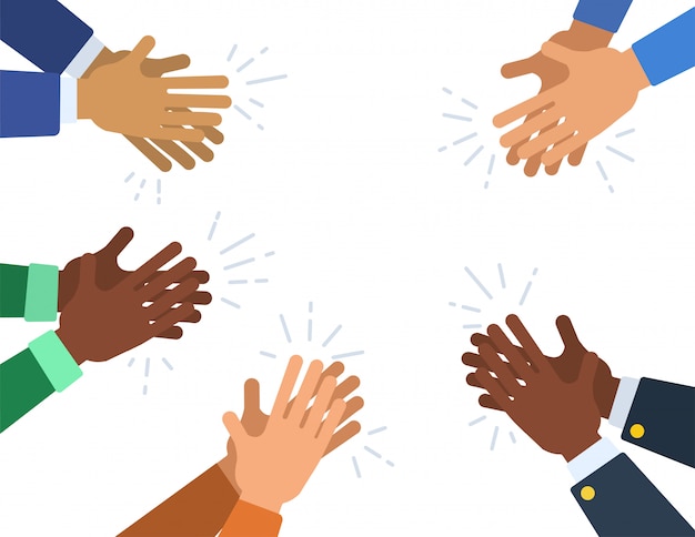 Diverse Hands Clapping Together in Celebration and Unity | Jiffy Designs