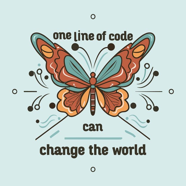 Vibrant Butterfly with Inspiring Message of Change | Jiffy Designs