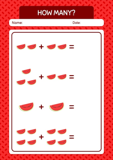 Juicy Watermelon Counting Activity for Kids | Jiffy Designs