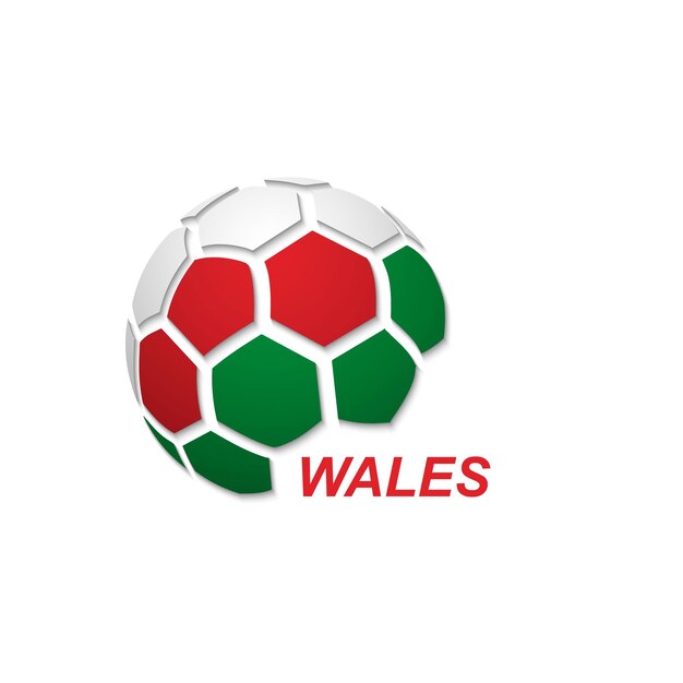 Vibrant Welsh Soccer Ball with Patriotic Colors | Jiffy Designs