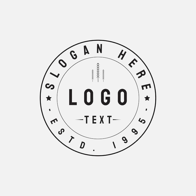 Vintage Circular Logo with Retro Typography and Minimal Design | Jiffy ...