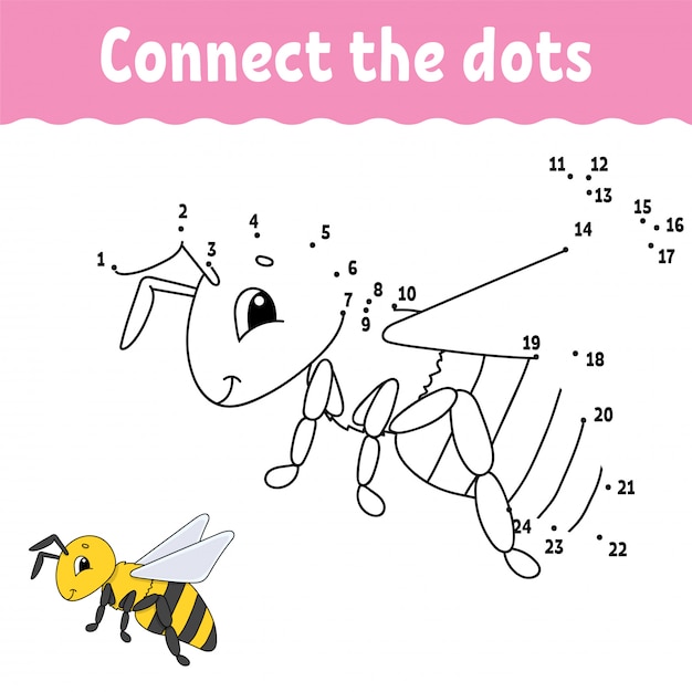Playful Bee Dot-to-Dot: Connect the Spots to Reveal the Buzzing Insect ...