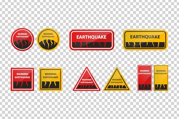 Vibrant Earthquake Warning Signs Depicting Seismic Activity | Jiffy Designs