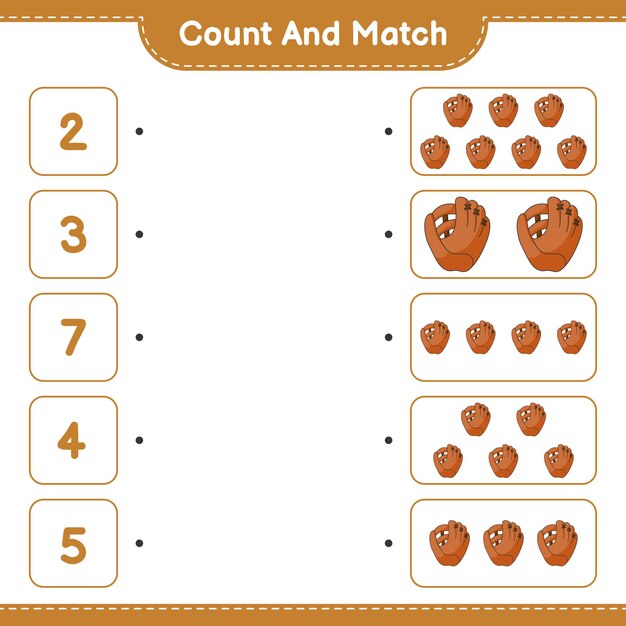 Acorn Counting and Matching Worksheet | Jiffy Designs