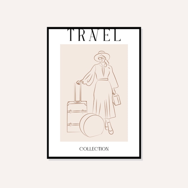 Elegant Traveler: A Timeless Travel Collection Poster | Jiffy Designs