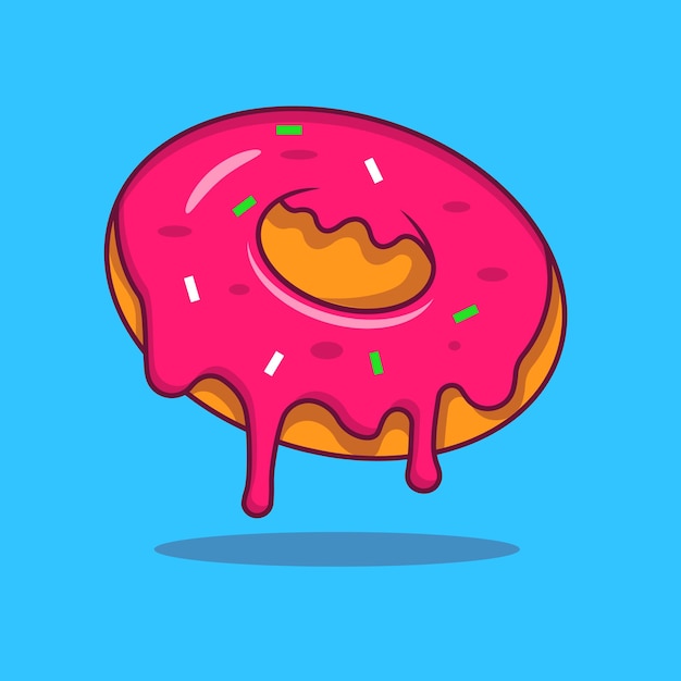 Delectable Dripping Donut: A Sugary Delight on Blue | Jiffy Designs