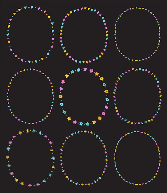 Vibrant Dotted Circular Frames Collection | Jiffy Designs