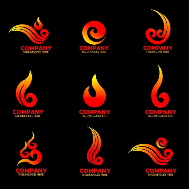 Fiery Emblems: Vibrant Flame Logos for Dynamic Businesses | Jiffy Designs