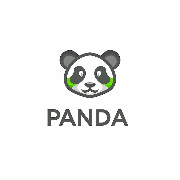 Adorable Panda Face with Expressive Eyes and Bamboo Accent | Jiffy Designs