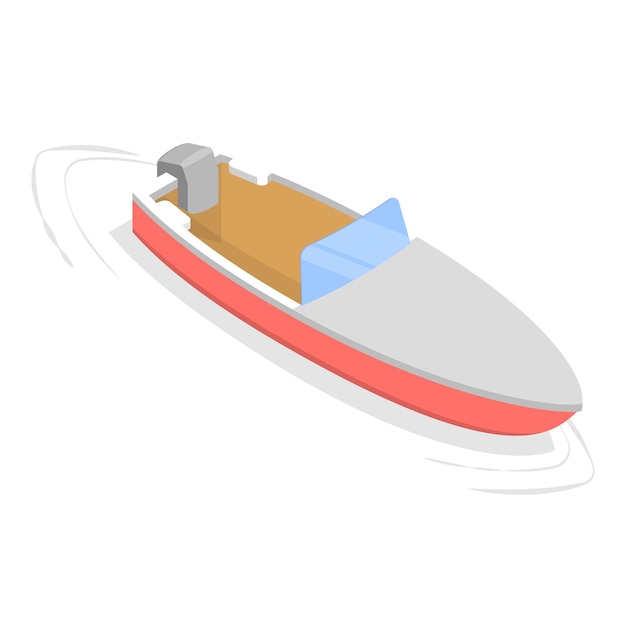 Vibrant Geometric Boat Illustration in Minimalist Style | Jiffy Designs