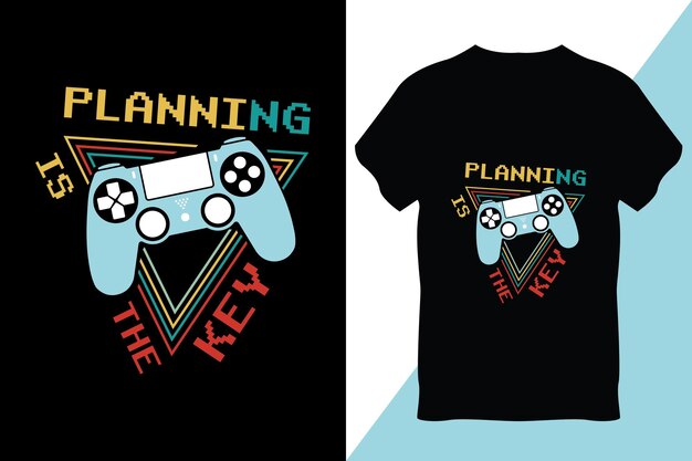 Retro Gaming Controller with Geometric Shapes and Text | Jiffy Designs