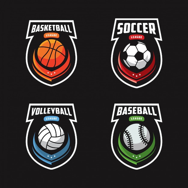 Vibrant Sports Insignia Collection with Iconic Ball Designs | Jiffy Designs