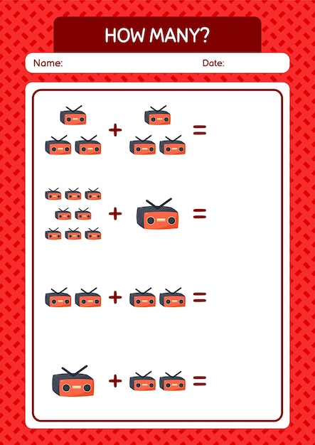 Counting Retro Gaming Consoles in Vibrant Red Worksheet | Jiffy Designs