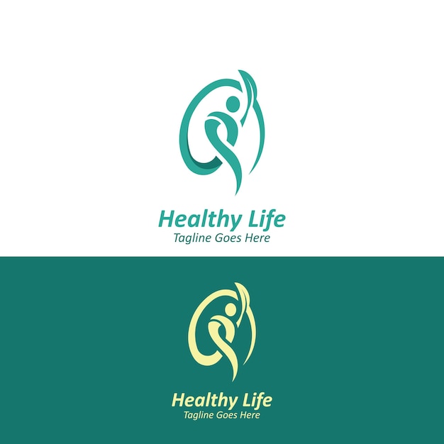 Vibrant Healthy Life Symbol with Flowing Curves | Jiffy Designs