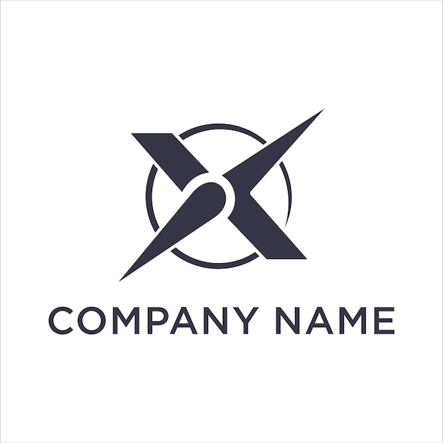 Sleek Geometric X-Shaped Logo in Minimalist Style | Jiffy Designs