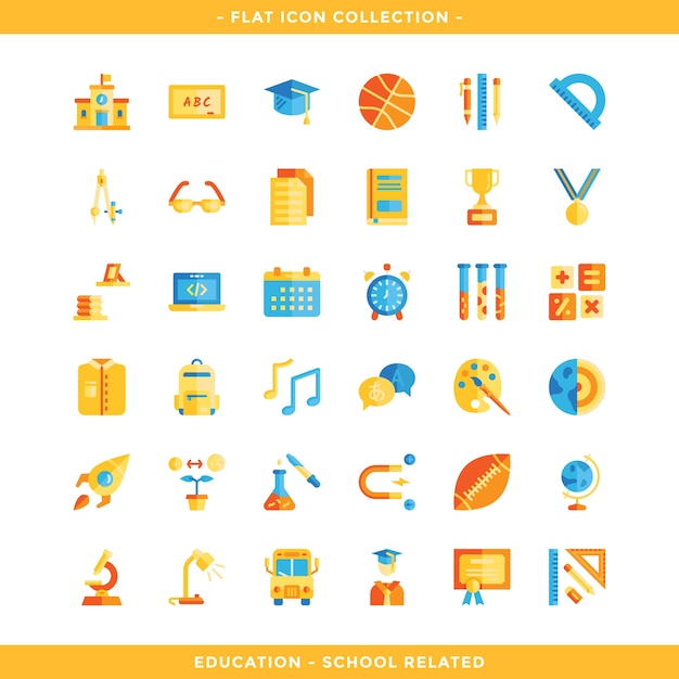 Vibrant Collection of Diverse Educational Icons | Jiffy Designs