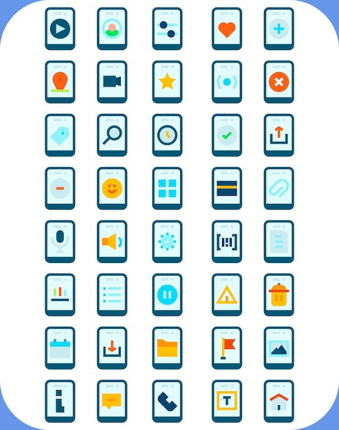 Vibrant Mobile App Icon Collection with Minimalist Design | Jiffy Designs